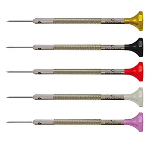 Bergeon 30081-P05 Stainless Steel Assortment of 5 Screwdrivers - Swiss Made
