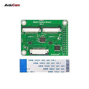 Arducam Multi Camera Adapter Module V2.2 for Raspberry Pi 5, 4B, Compatible with Rasperry Pi Camera Module 3/V2/V1, and 12MP IMX477 Cameras