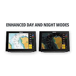 Simrad NSX 3009 - Chartplotter Fish Finder with Active Imaging 3-in-1 Transducer and C-MAP Discover X Charts, Black
