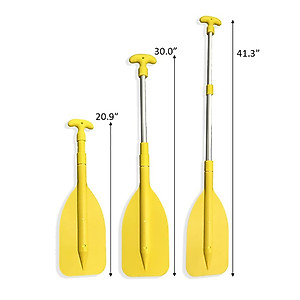 Pactrade Marine 2 of Marine Kayak Canoe Raft Jet Ski Yellow Telescopic Aluminum Oar Paddle