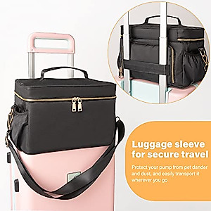 EliteMom Breast Pump Tote Bag (Patent Pending) - Stylish Pumping Bag Compatible with Spectra S1 S2 Gold, Medela, and More with Cooler for Working Moms