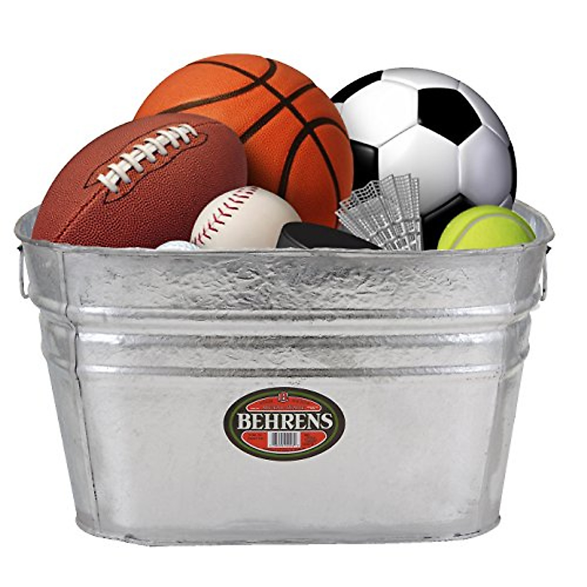 Behrens 62 Hot Dipped Galvanized Steel Tub, 15 Gal, Silver