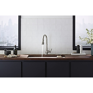 Kohler K-29709-VS Artifacts Touchless Kitchen Faucet with Pull Down Sprayer, Kitchen Sink Faucet in Vibrant Stainless