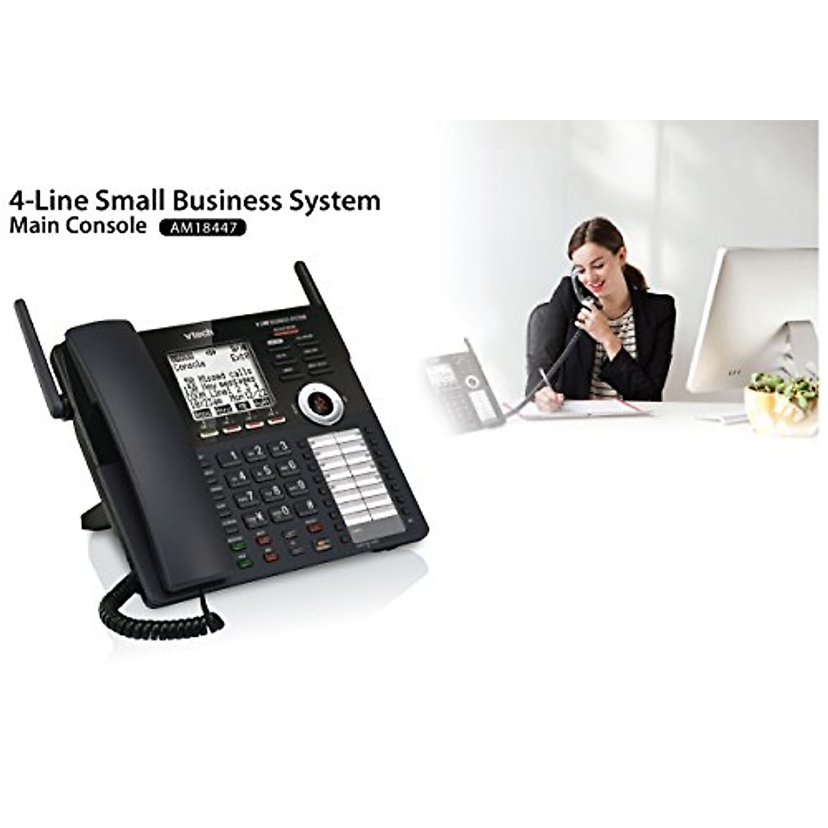 VTech Accessory Handset for VTech AM18447 Small Business System, Black