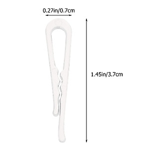Wakauto 200 Pieces Shirt Pins Folding Clips for Socks Crocodile Clips Folding Clips for Trousers Small Crocodile Clip White Robe Clothes Plastic Accessory