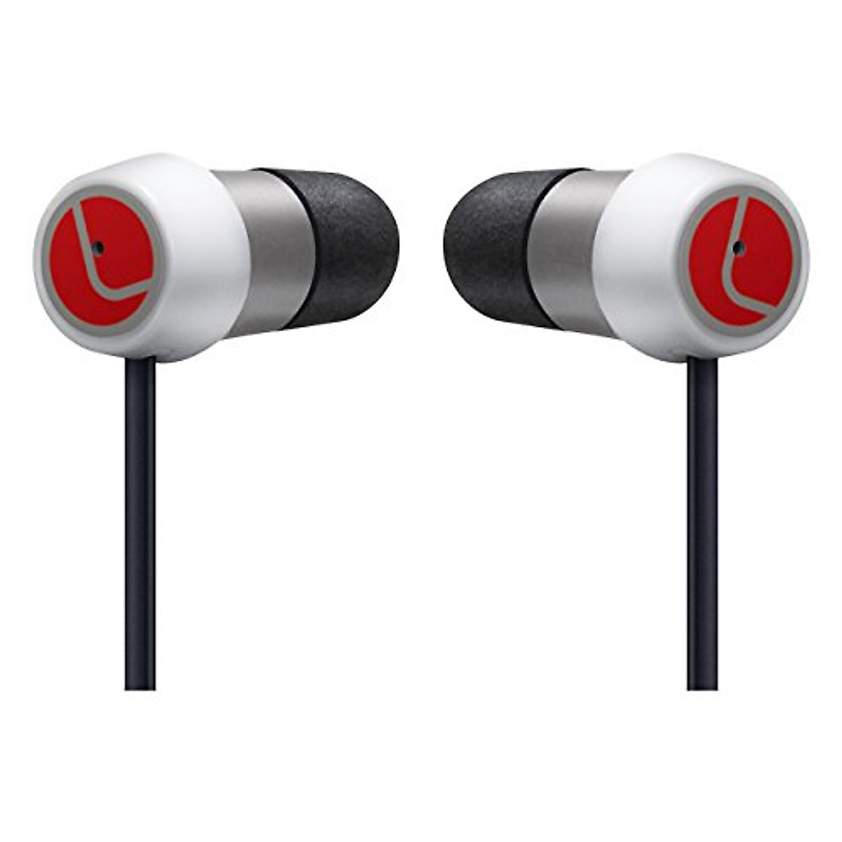 Lucid Audio HLT-NHE-BT-P Amped HearBand Sound Amplifying Bluetooth Neckband Earbud Headphones - White/Gray, Standard