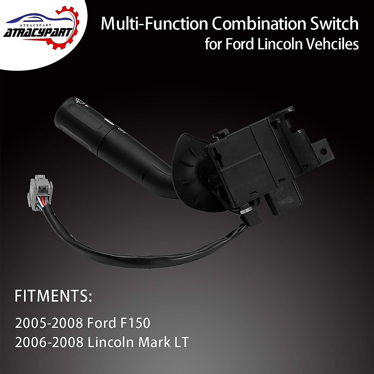 Turn Signal Wiper Dimmer Combination Multi-Function Switch | for 2005-2008 Ford F-150, 2006-2008 Lincoln Mark LT | Replaces# 5L3Z-13K359-AAA, 6L3Z-13K359-AA, SW7388, 629-00789, CBS-1332