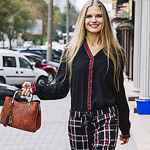 rofozzi Trinity Small Vegan Leather Purse for Women - Top-Handle Handbag Shoulder Tote - 3 Compartment, Water-Resistant, Everyday Crossbody Bag - Birthday Gift for Wife, Mother, Girlfriend