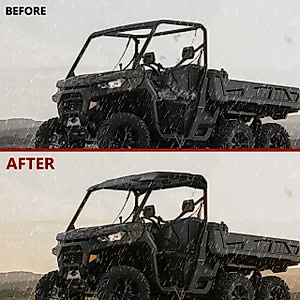 SAUTVS Sport Roof for Can-Am Defender, Dustproof Poly Roof 2-piece Combination Hard Roof Top Sun Visor for Can-Am Defender HD5 HD7 HD8 HD9 HD10 2016-2024 Accessories (Replace #715002430)