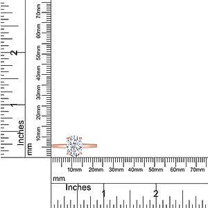 SAVEARTH DIAMONDS 1 1/3 CT Oval Cut Lab Created Moissanite Diamond Solitaire Engagement Ring For Women In 14k Rose Gold Plated 925 Sterling Silver (Clarity : VVS1,1.30 Cttw)-5