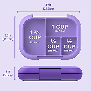 Bentgo Kids Chill Leak-Proof Lunch Box - Included Reusable Ice Pack Keeps Food Cold; 4-Compartment Bento Lunch Container; Microwave/Dishwasher Safe; 2 Year Manufacturer's Warranty (Purple)