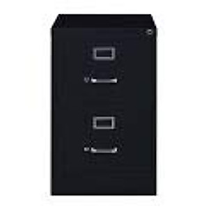 Hirsh Industries 25" Deep Vertical File Cabinet 2-Drawer Legal Size, Black, 14413