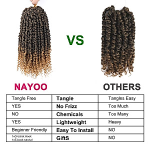 Passion Twist Hair - 8 Packs 14 Inch Passion Twist Crochet Hair For Women, Crochet Pretwisted Curly Hair Passion Twists Synthetic Braiding Hair Extensions (14 Inch 8 Packs, T27)