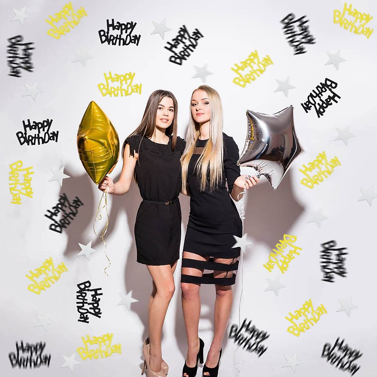 Birthday Confetti Tabletop Scatter Confetti Sequins Confetti Table Decorations Birthday Party Decorations, Baby Shower (Black Gold)