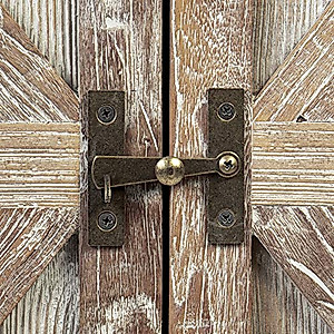 American Legend Barnwood Dartboard Cabinet with Wheat Finished Barn Style Doors - Dartboard Not Included