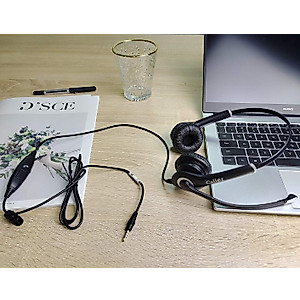 Computer Headset with Microphone Noise Cancelling, 3.5mm Cell Phone Headsets for iPhone Samsung Laptop PC Tablet Skype Webinar Office Business Call Center, Clearer Voice, Ultra Comfort