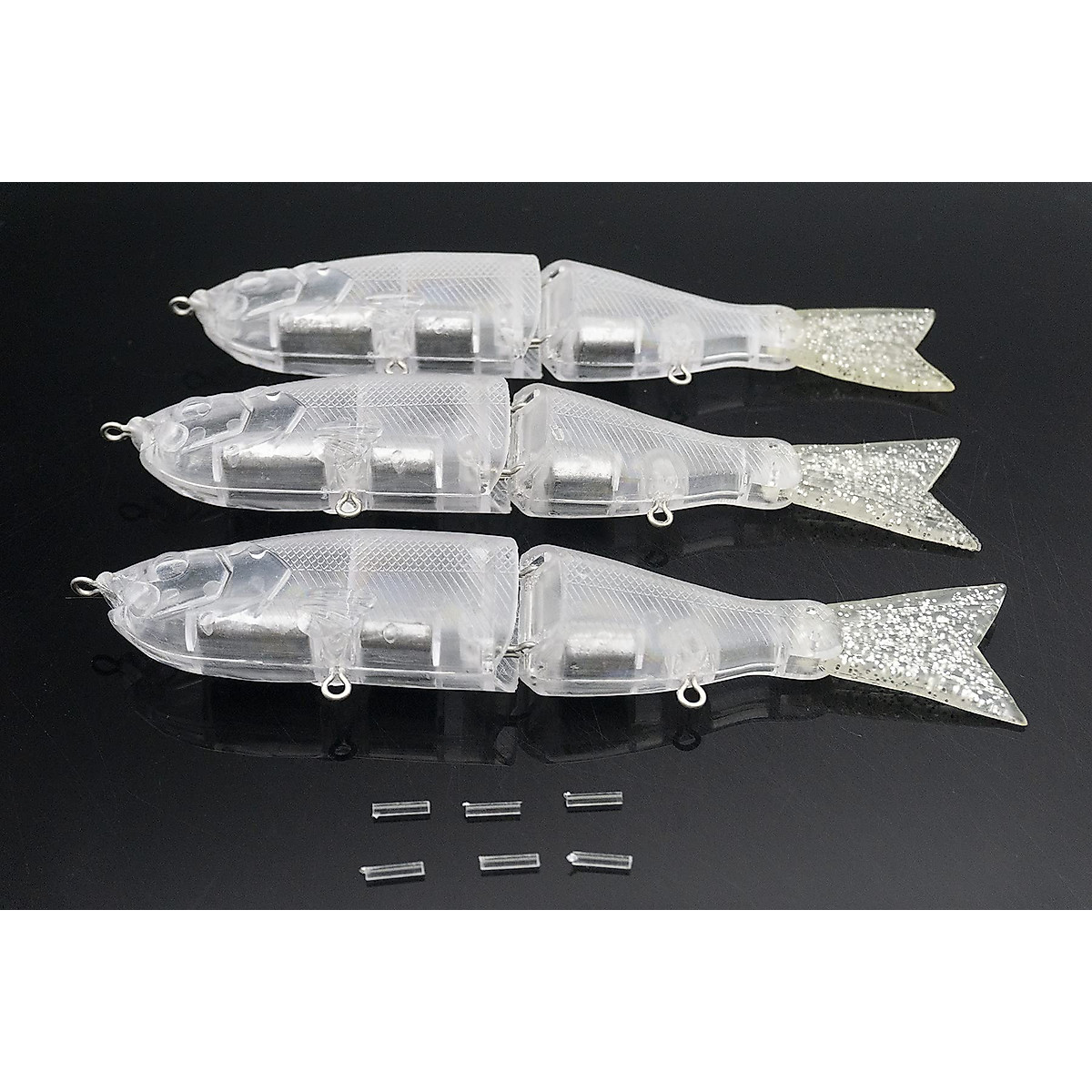 3PCS Unpainted Lure Blanks 51.74g 17.6cm with Free 7mm Eye Crankbait Simulation Blank Body Clear Hard Baits Trout Salmon Minnow Lure Popper Lures Topwater Freshwater 8085