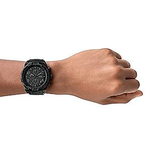 Fossil Men's Bronson Quartz Stainless Steel Chronograph Watch, Color: Black (Model: FS5712)