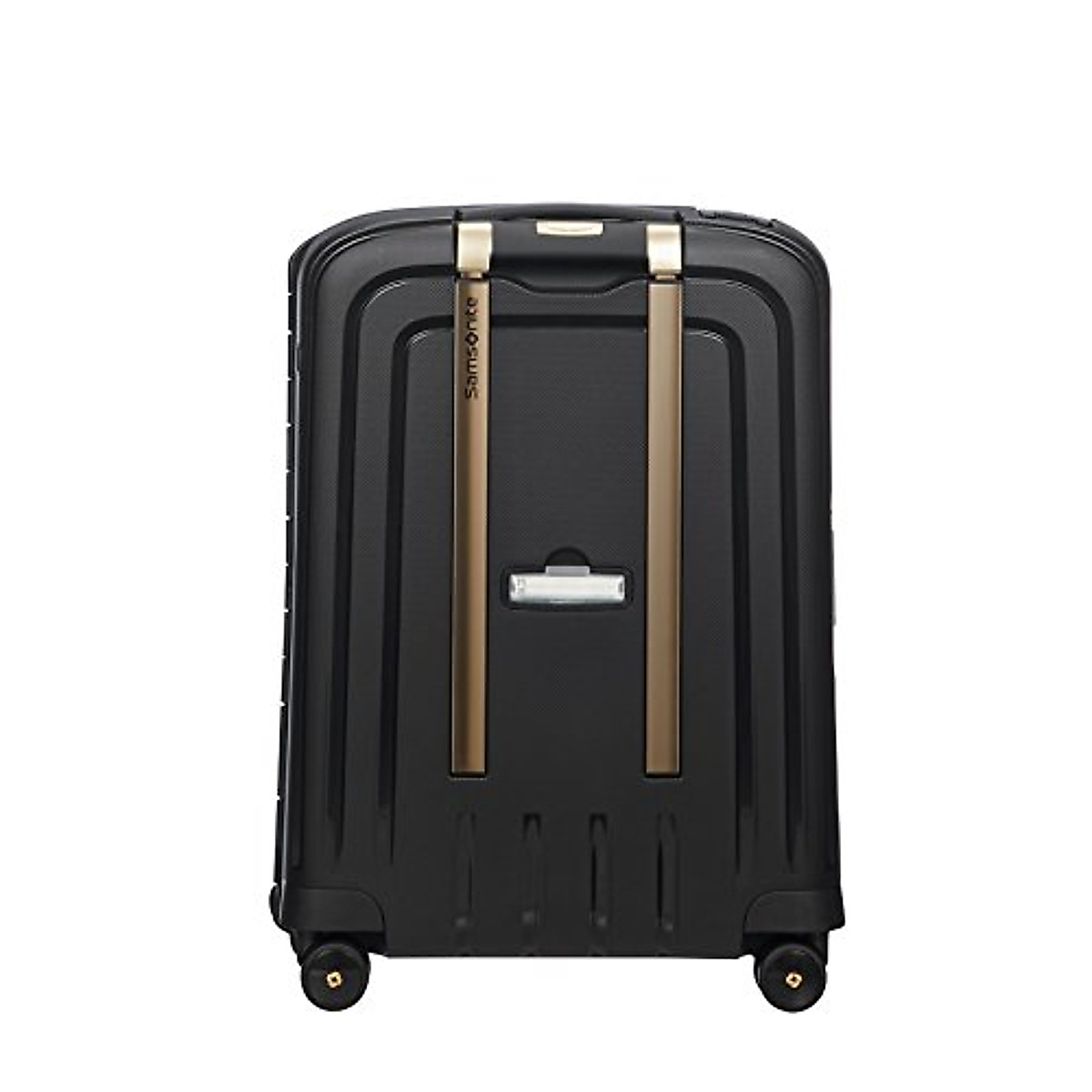 SAMSONITE S'Cure DLX Spinner 55, 2.9 KG Hand Luggage, 55 cm, 34 liters, Black (Black/Gold Deluscious)