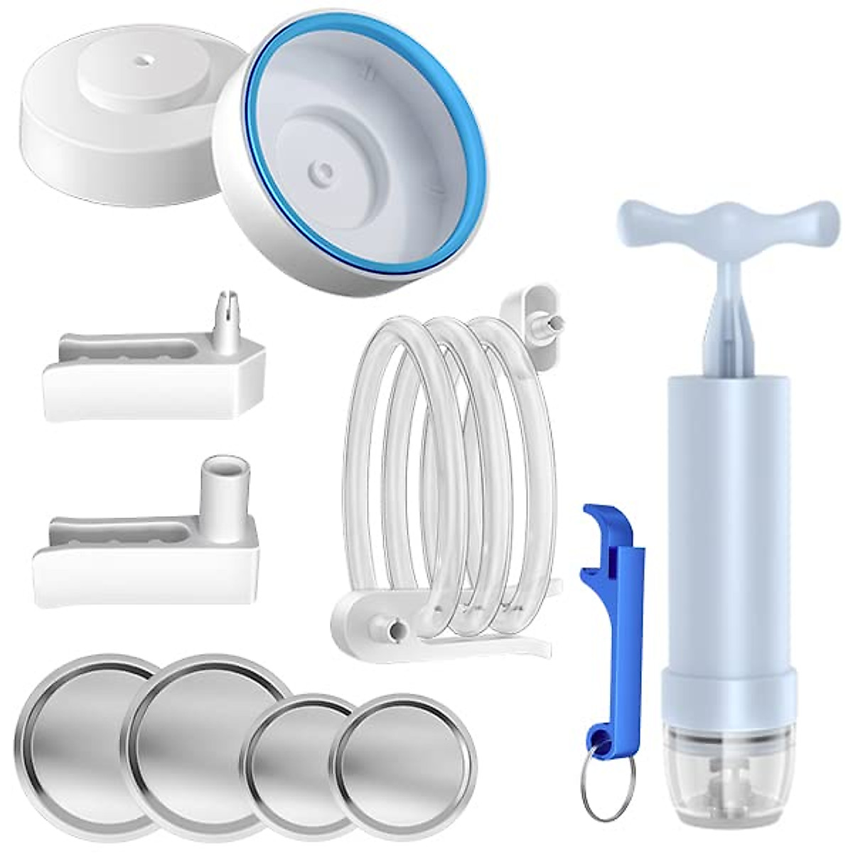 Jar Vacuum Sealer for Mason Jars - Food Vacuum Sealer Food Jar Protector Vacuum Sealing Kit For Mason Jars Wide Regular Mouth With Manual Vacuum Pump And Lid Opener For Storage Food & Making Ferment