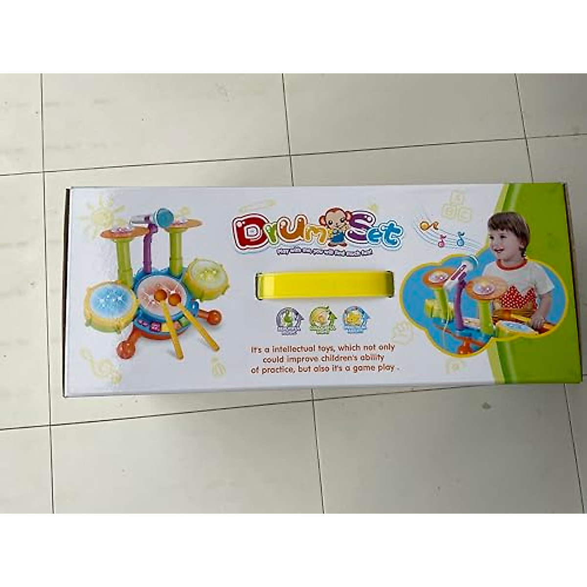 Drum Set for Toddlers 1-3, Baby Drum Set with Microphone, Kids Drum Sets for 2-5, Toddler Drum Set Toys for 1 2 3 Year Old Boy Birthday Christmas for Babies Boy Girl 6 12 18 Month