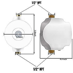 PROZRTED Smart Instant Hot Water Recirculating System Pump 3 speed with Bulit-in Thermostat HBS24-12 15 inch Hose