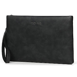 FSD.WG Mens Clutch Bag Man Purse Handbag 12 inches Large Hand Bag Big Clutch Wallet 3 COLOR