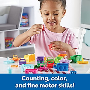Learning Resources Sorting Surprise Picnic Baskets, Toddler Sorting & Matching Skills Toy, Fine Motor Skills, Preschool Educational Toys, 32 Pieces, Ages 3+