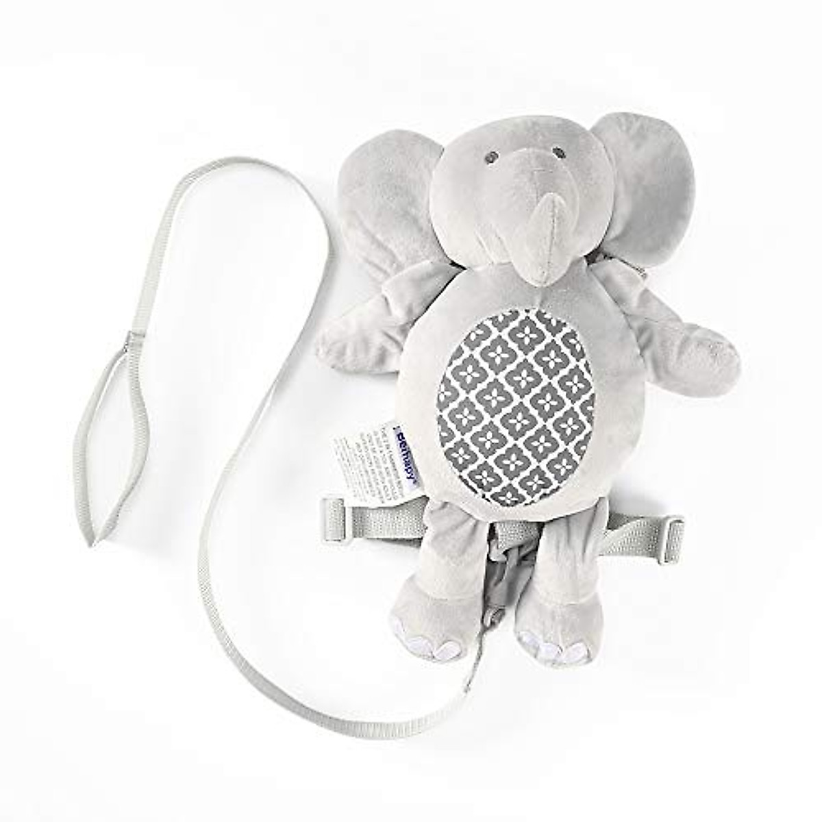 Berhapy 2 in 1 Gray Elephant Toddler Safety Harness Backpack Children's Walking Leash Strap Baby Leash for 1-3 Years Old Kid Leash for Boys and Girls