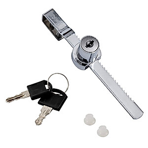Sissinda Sliding Glass Door Lock Display Case Lock Ratchet Lock with Chrome Finish, Security, Keyed Alike Showcase Display (2 PC)