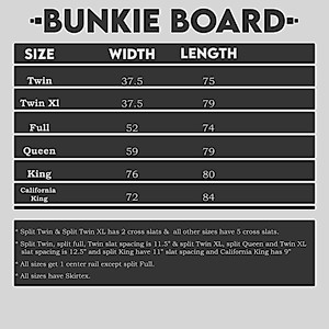 Mattress Solution, 1.5-Inch Split Bunkie Board for Mattress/Bed, Fully Assembled, Improved Comfort and Support, Full, Grey
