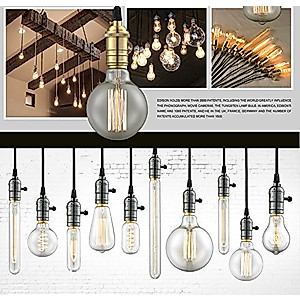Superdream E27 T10 2W Cob Led Vintage Light Bulb Retro Edison Style Screw Technology 25W Incandescent Bulb Equivalent Old Fashioned Tubular Nostalgic Filament Warm White 2700K