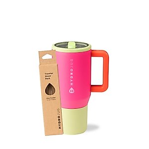 HydroJug Orchid 20oz Traveler + Replacement Straws