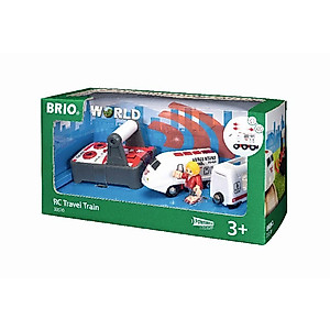 BRIO Remote Control Travel Train - Kids Toy with Light and Sound Features | Battery Operated | Compatible with Wooden Railway Tracks | Perfect for Toddlers Age 3+