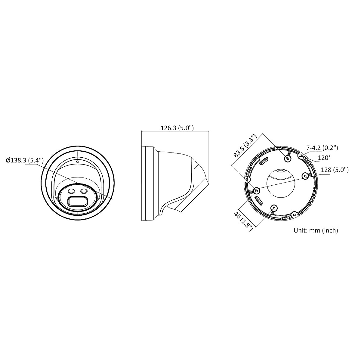 Hikvision PCI-T18F4S AcuSense 8MP IR Deep Learning Outdoor Network Turret Dome Camera with 4 mm Lens (Renewed)