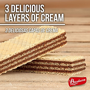Bauducco Hazelnut Wafers - Crispy Wafer Cookies With 3 Delicious, Indulgent Decadent Layers of Hazelnut Flavored Cream - Delicious Sweet Snack or Desert - 5.0 oz (Pack of 1)