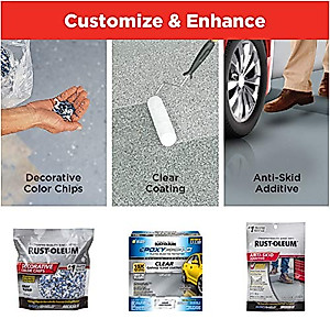 Rust-Oleum 251965 EPOXYSHIELD Garage Floor Coating, 1 Car Kit, Gray