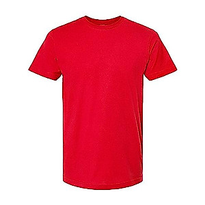 Tultex 202 - Unisex Fine Jersey Tee Red (Red, Medium)