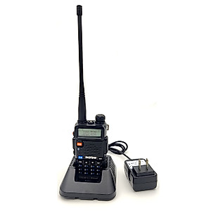 BAOFENG UV-5R 8W Dual Band VHF/UHF Two Way Radio Long Communication Range Walkie Talkie with More 3800mAh Battery,USB Programming Cable,Hand Mic,TL771 Antenna,Acoustic Tube Surveillance Earphone