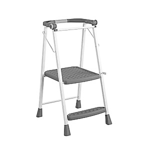 COSCO 2-Step Kitchen Stepper™ Adult Folding Step Stool, Kids Folding "Helper" (Steel/Resin)