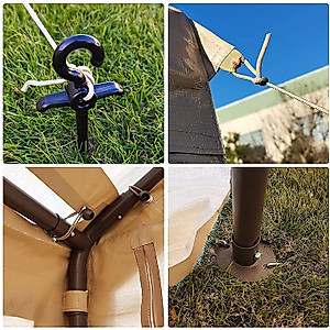 Wilrex Carport, 10x20ft Heavy Duty Carport with Removable Sidewalls & Doors, Portable Garage for Auto, Boat Market stall, Car Tent Windows, Canopy Party Wedding, UV Resistant Tarp, Beige