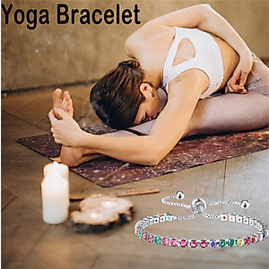 Vispayi Rainbow Cubic Zirconia Bracelet, Cubic Zirconia Classic Tennis Bracelet, Adjustable Tennis Bracelets for Women Teen Girls