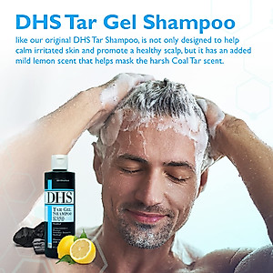 DHS Person & Covey T Gel Shampoo - Anti Dandruff Shampoo, Mildly Scented Psoriasis Shampoo - 8 Fl. Oz. - Refined Coal Tar Gel Formula, Scalp Psoriasis Shampoo, Deep Cleansing Rich Lather