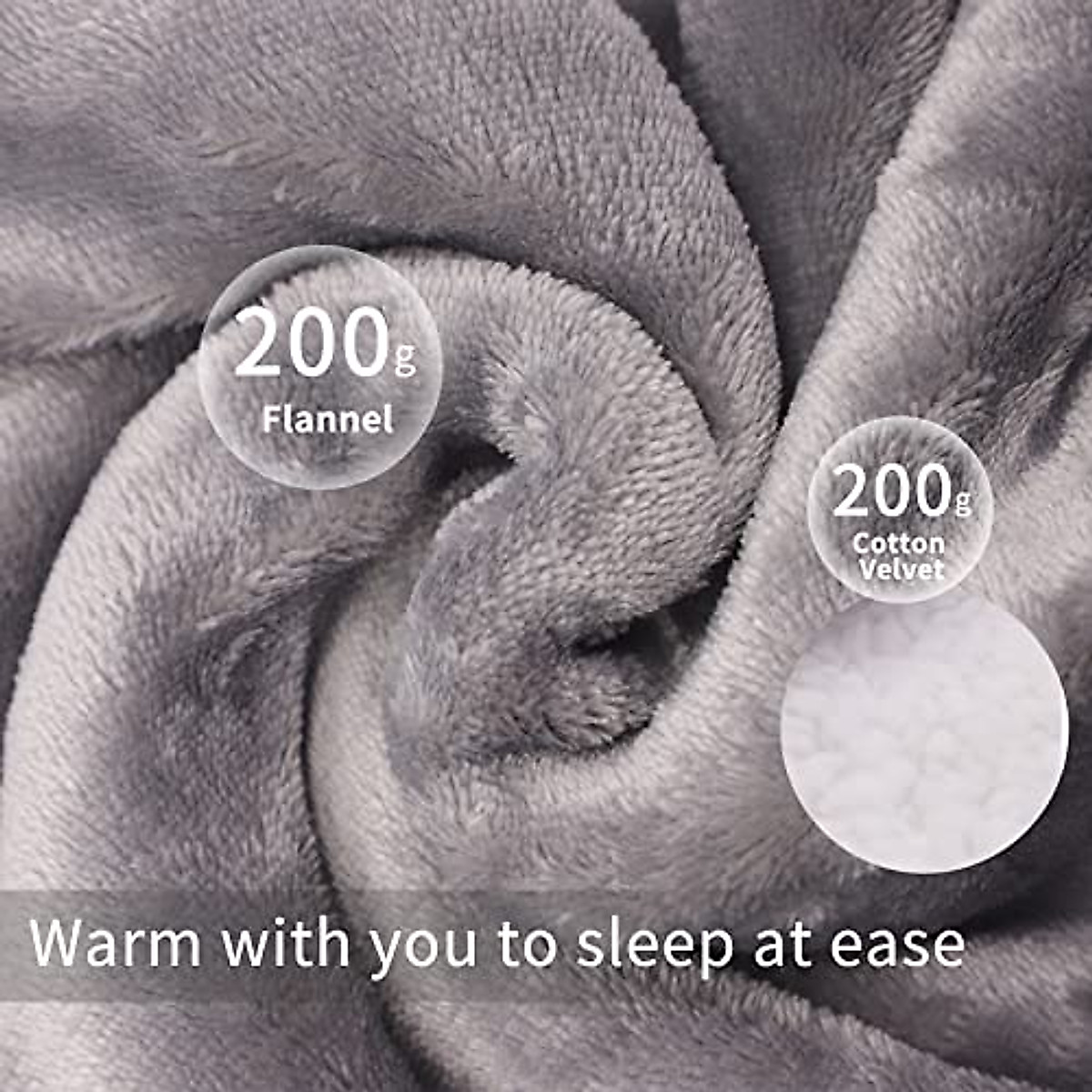 Heated Blanket Electric Throw, LETIHIMD Soft Electric Blanket 50"X60" with 6 Heating Levels & 1-8H Auto Off, ETL&FCC Certification, Over-Heat Protect, Machine Washable, for Home Office Use(Gray)