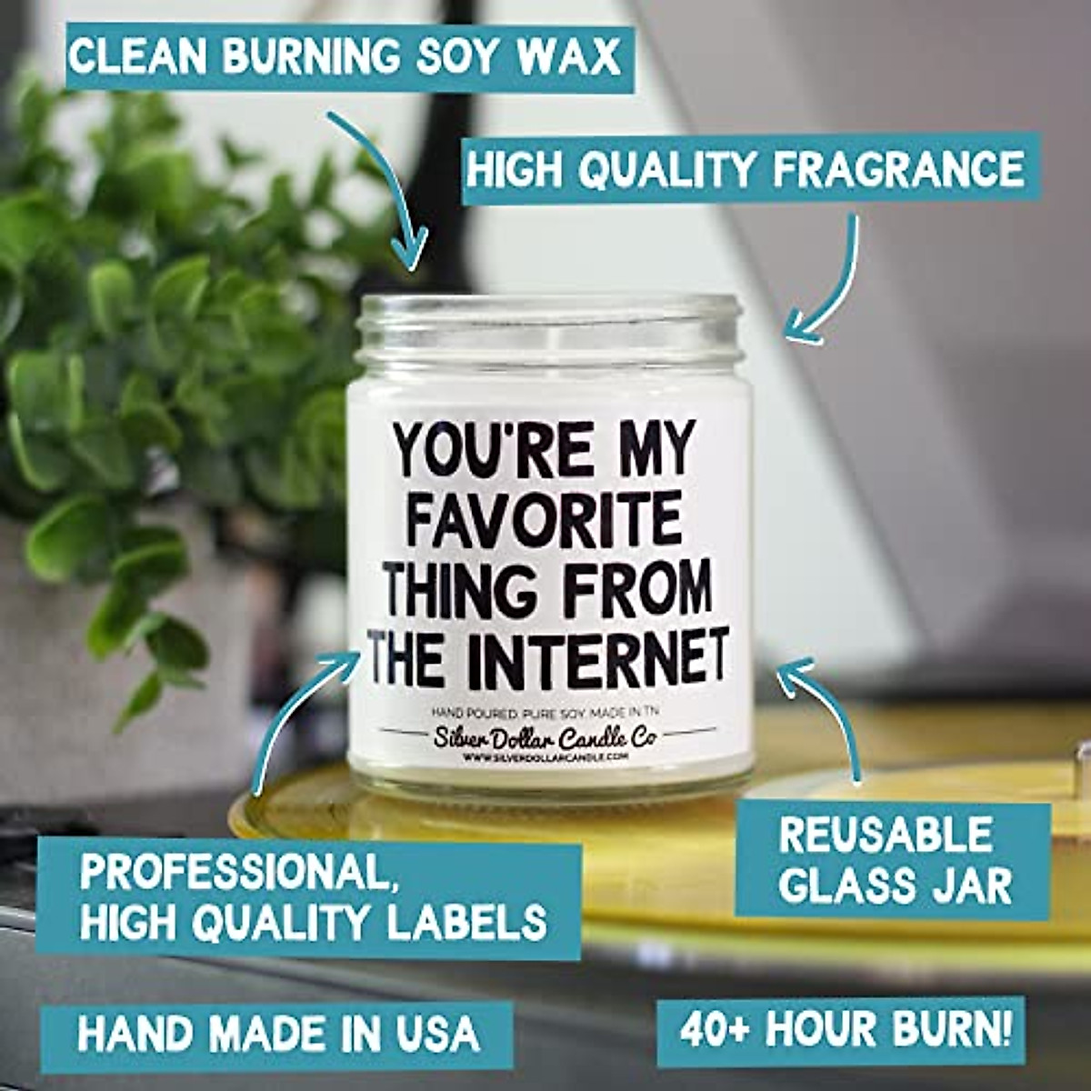 Fresh Cut Christmas Tree Scented Candle 8oz Hand-Poured 100% Soy Wax by Silver Dollar Candle Co