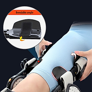 WILLQ Hinged ROM Knee Brace Adjustable Knee Immobilizer Support for ACL MCL and PCL Injury Arthritis Orthopedic Rehab Post-Operative Recovery Support Leg Stabilizer for Men Women,Right