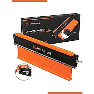 Contour Gauge with Lock(10 Inch Lock)-Adjustable tightening Screw-Contour Gauge Duplicator for Irregular Welding or Woodworking-Super Gauge Shape and Outline Tool-Contour gauge Profile Tool