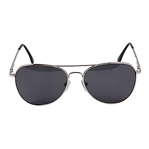 Rothco 58mm Polarized Wayfarer Sunglasses (Chrome/Smoke)