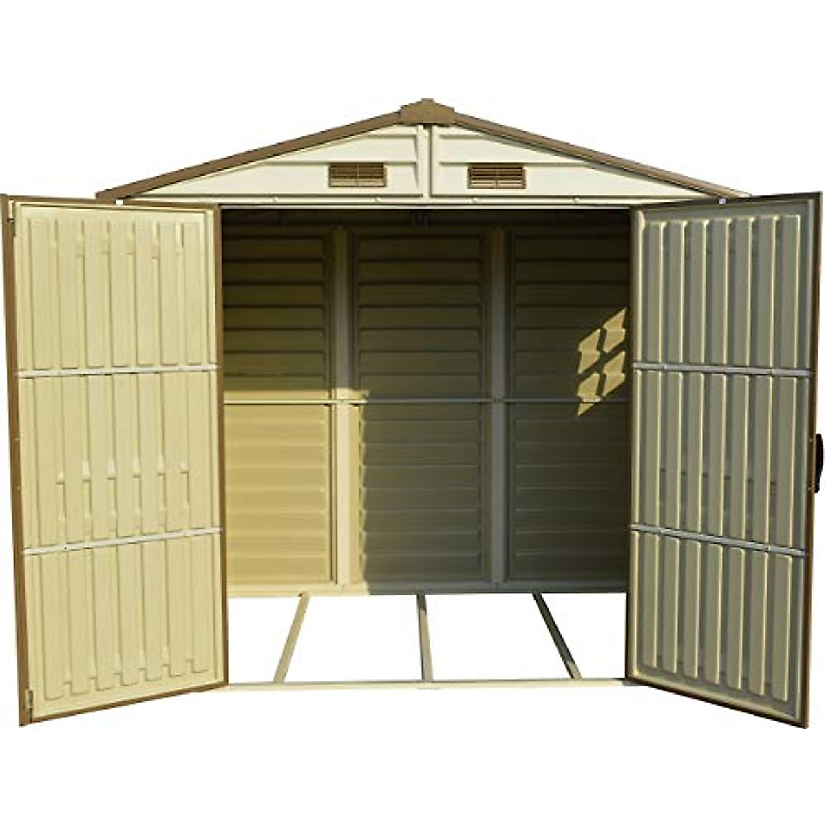 Duramax 30115 StoreAll Vinyl Storage Shed, Offwhite/Brown