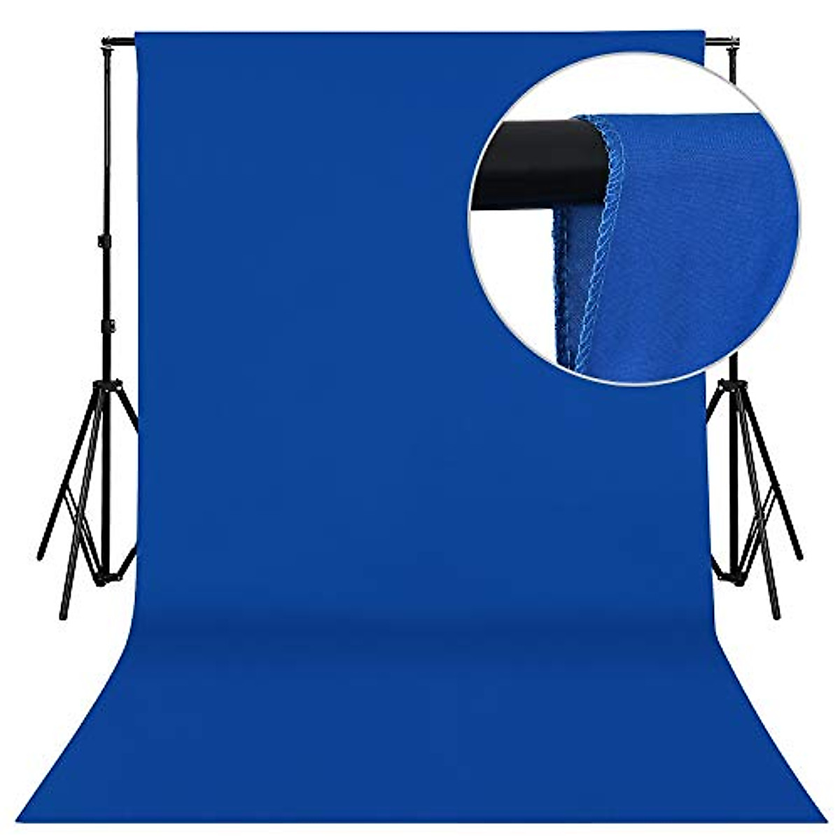 Blue Backgrounds for Photography, 5 x 7 ft Polyester Chromakey Backdrop Cloth, Collapsible Solid Color Background for Photo Shooting, Streaming Live, Video Studio